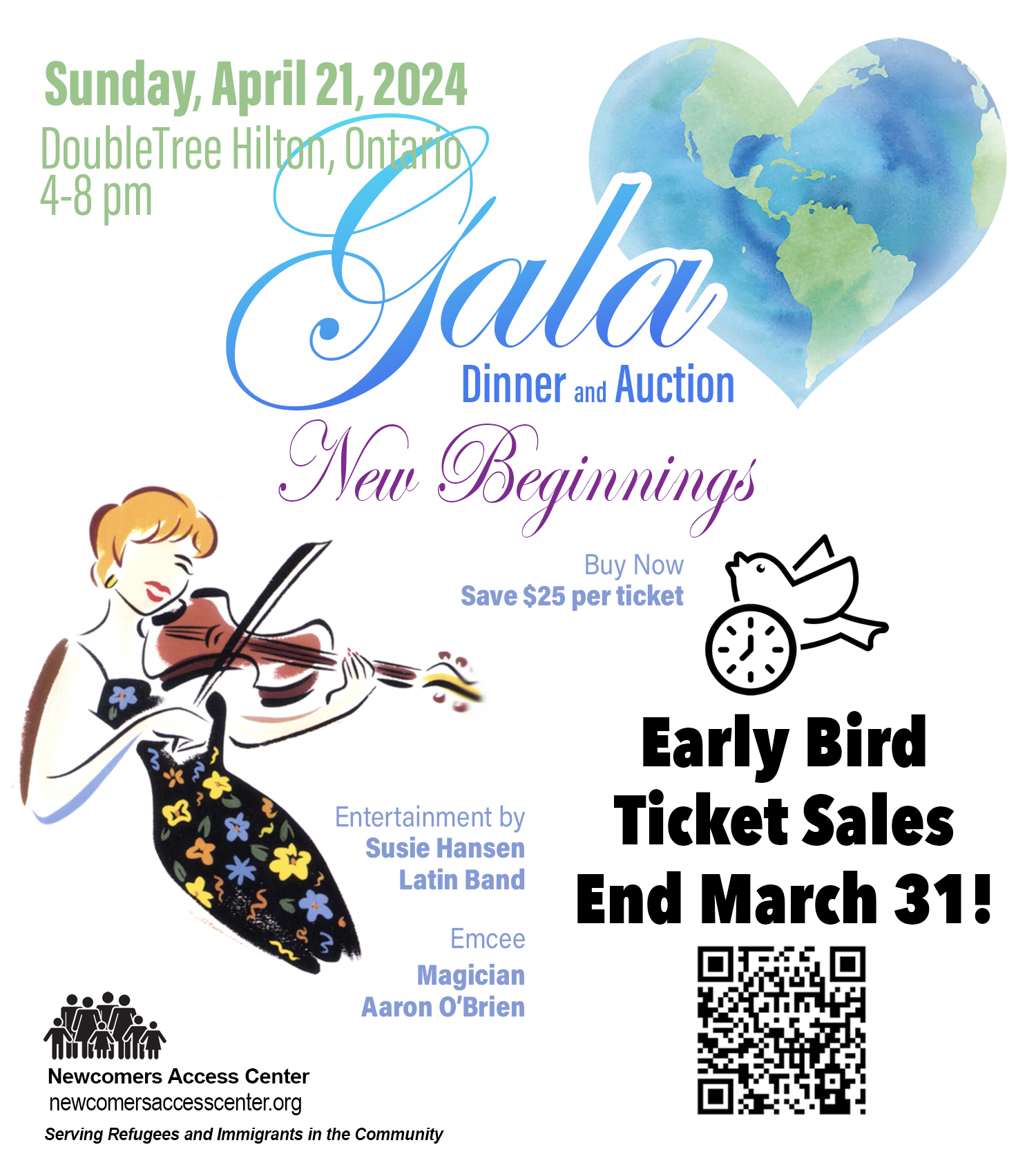 Discounted Tickets for Gala Ends March 31 - Newcomers Access Center
